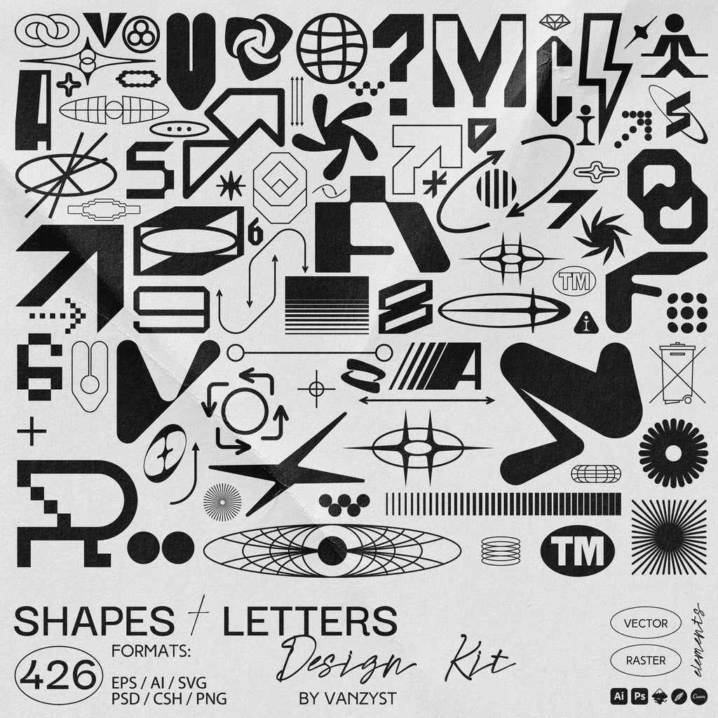426 Shapes Letters Numbers Kit by Vanzyst