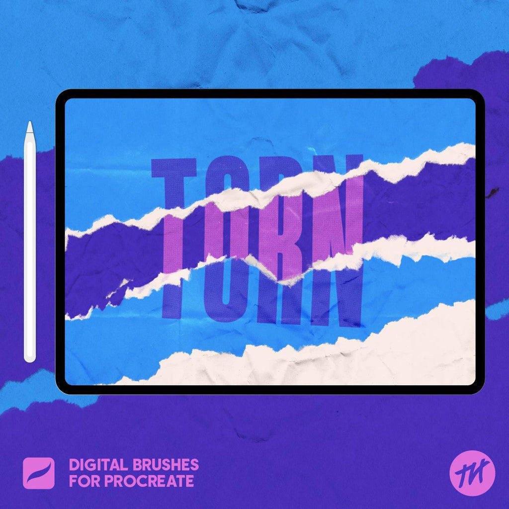 torn paper edge brush procreate