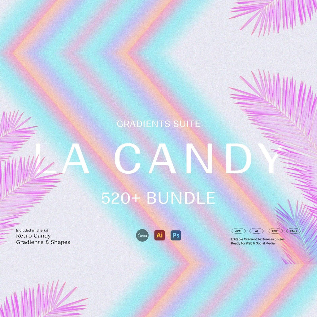 LA Candy Gradients & Shapes Bundle by Nomad Visuals