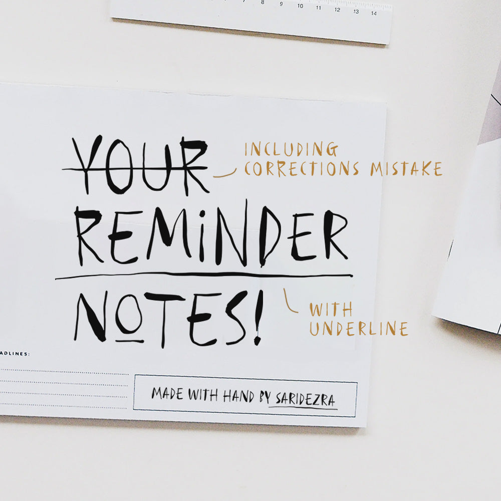 Reminder Notes - Handwritten Font by Sarid Ezra