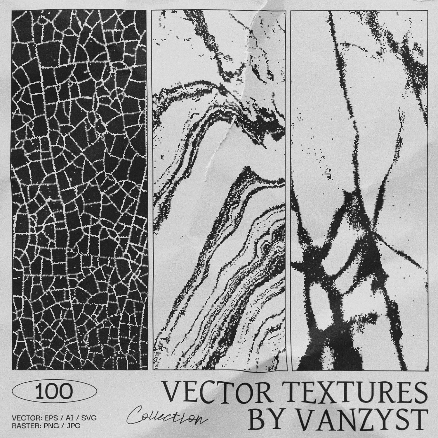 100 Bitmap Vector Textures by Vanzyst