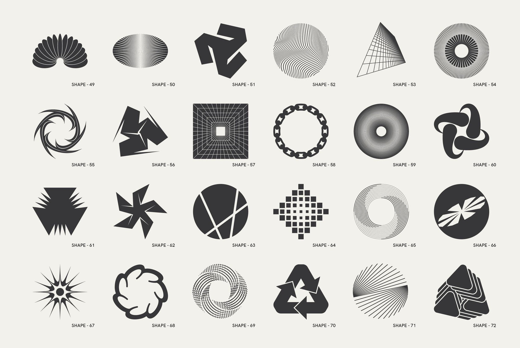 120 Abstract Geometric Shapes - Part 1 by Vanzyst
