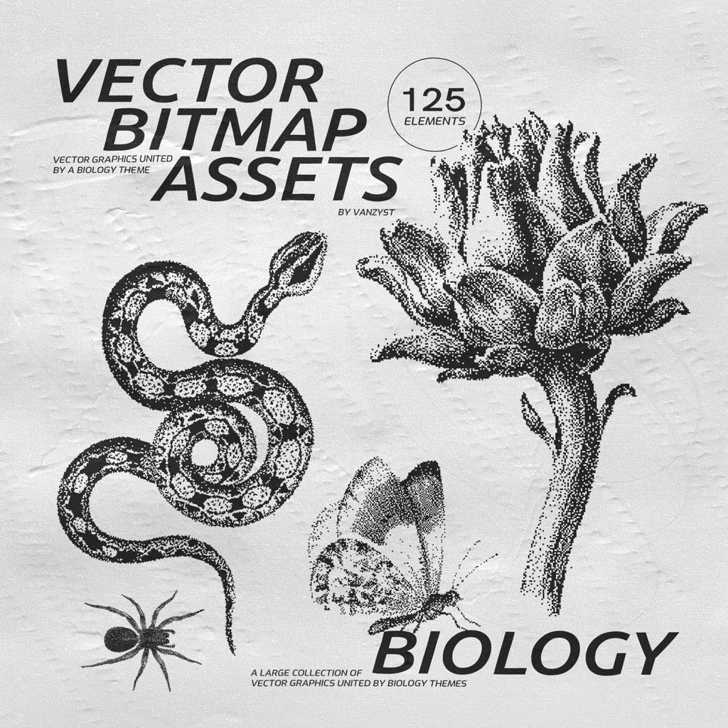 125 Vector Bitmap Assets - Biology by Vanzyst
