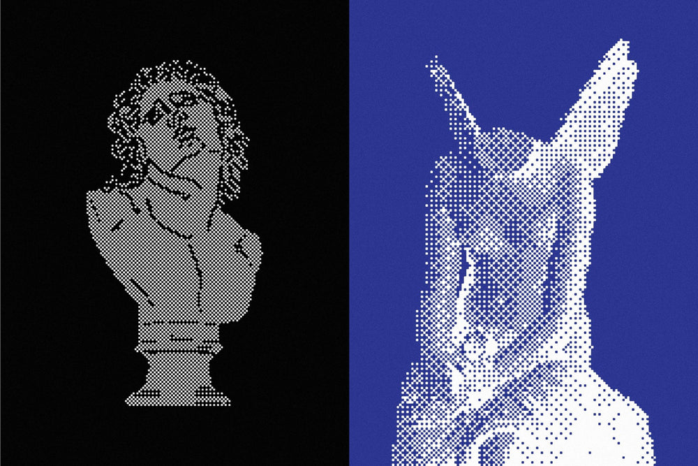 144 Dithering Bitmap Vector Shapes by Pixelbuddha