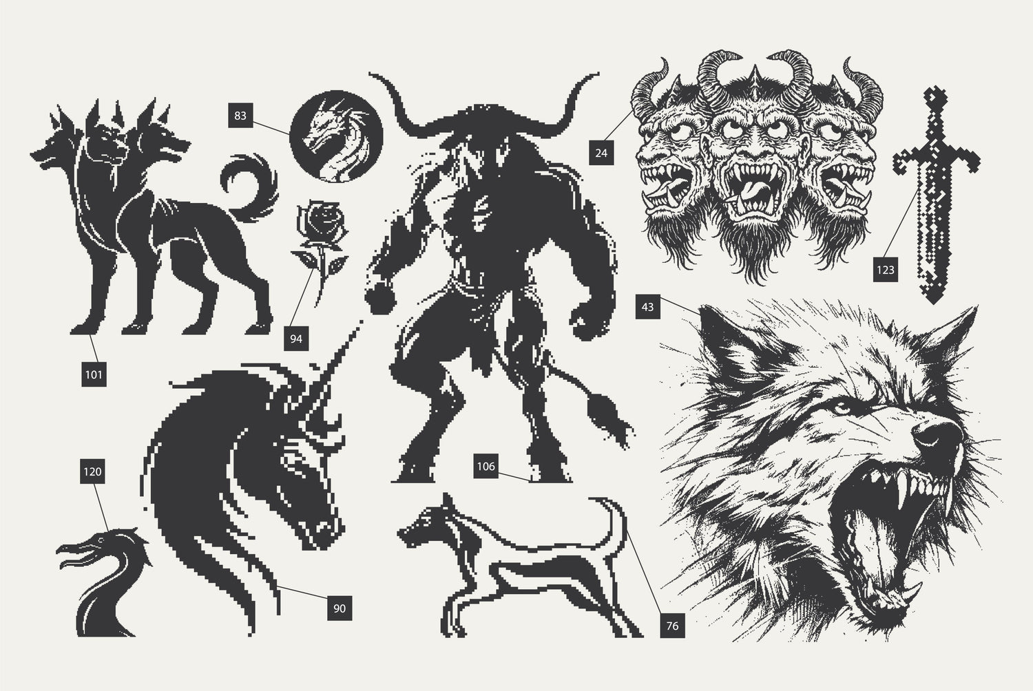 144 MysticPixels Graphic Pack by Vanzyst