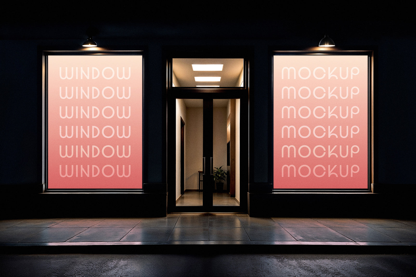 2 Outdoor Window Posters Mockup by Pixelbuddha