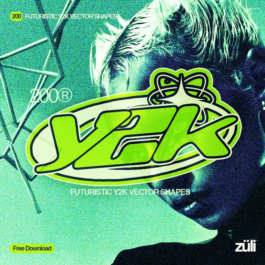 200 Futuristic Y2k Vector Shapes by Züli