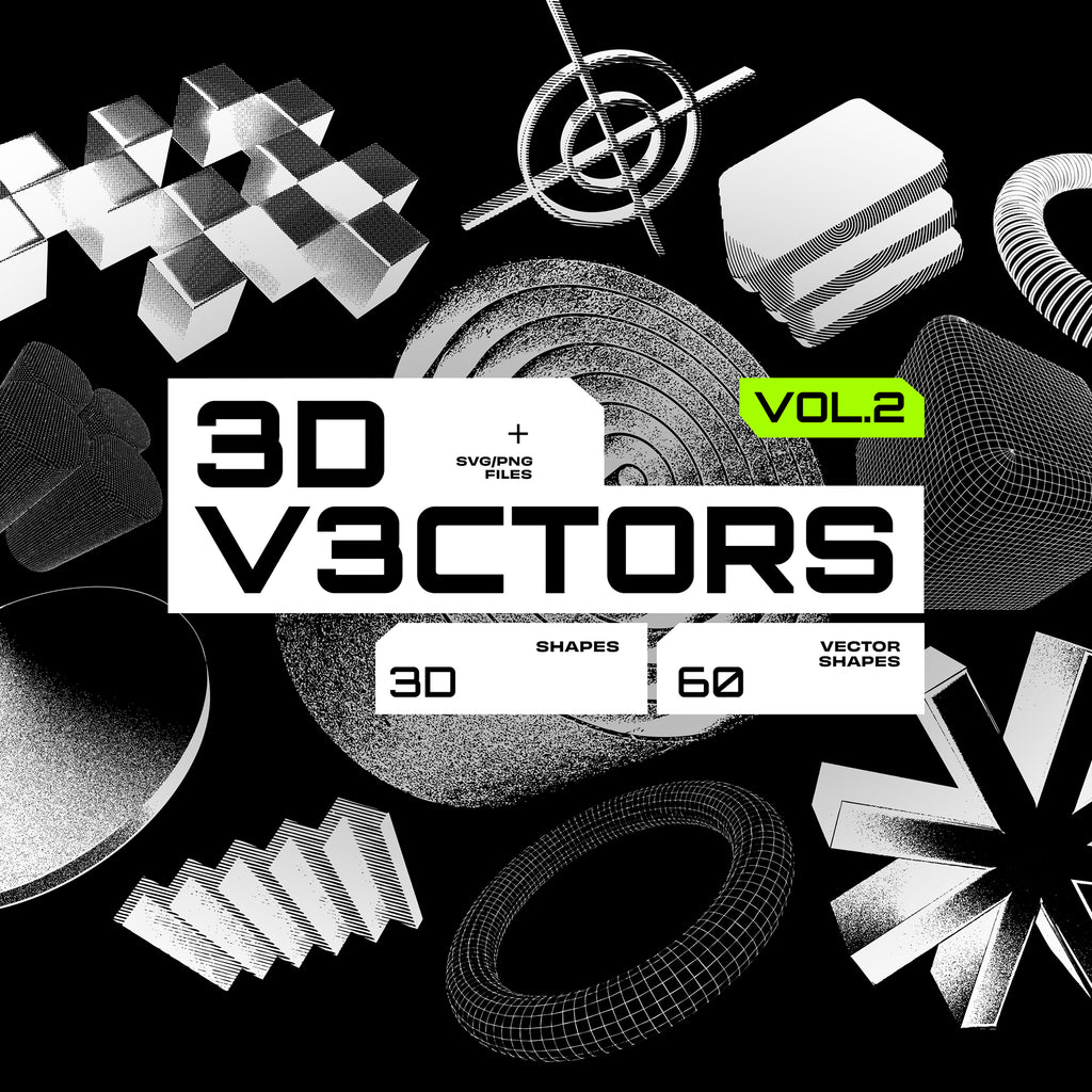 3D V3CTORS vol.2 - 60 Vector Geometric Shapes by assetpro