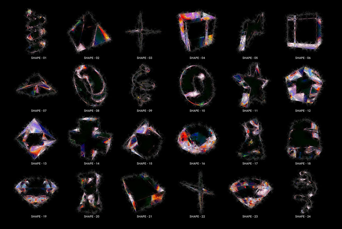 3D Distorted Glass Shapes by Softulka