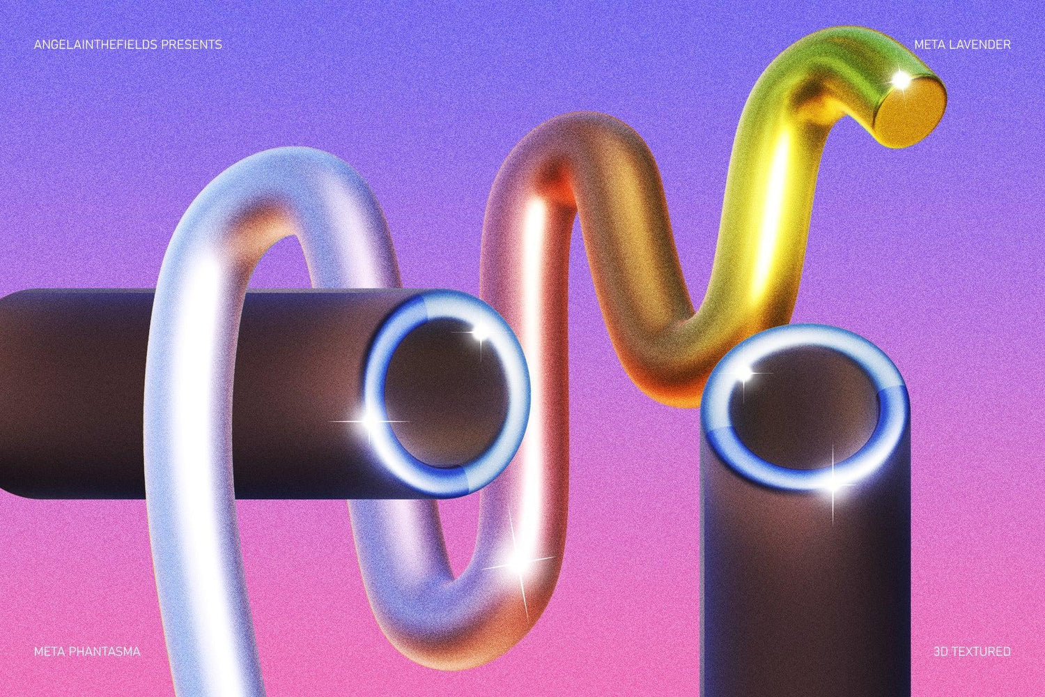 3D META LAVENDER Objects by angelainthefields