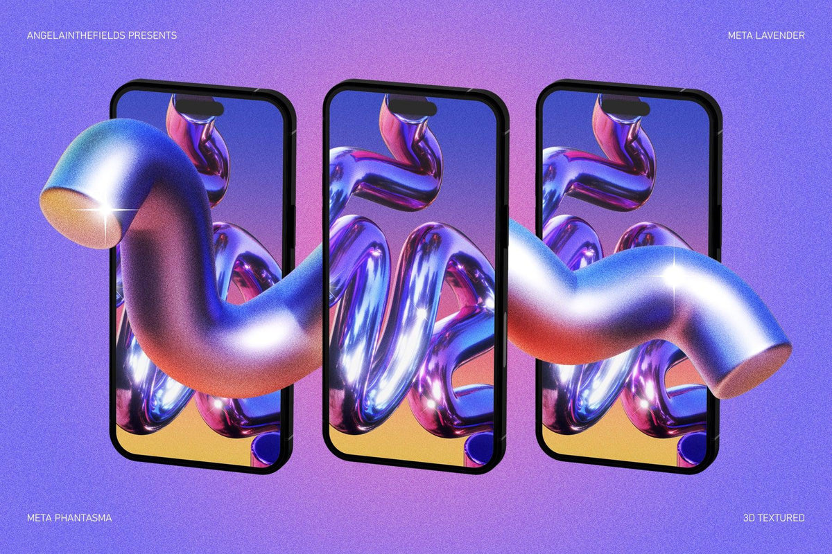 3D META LAVENDER Objects by angelainthefields