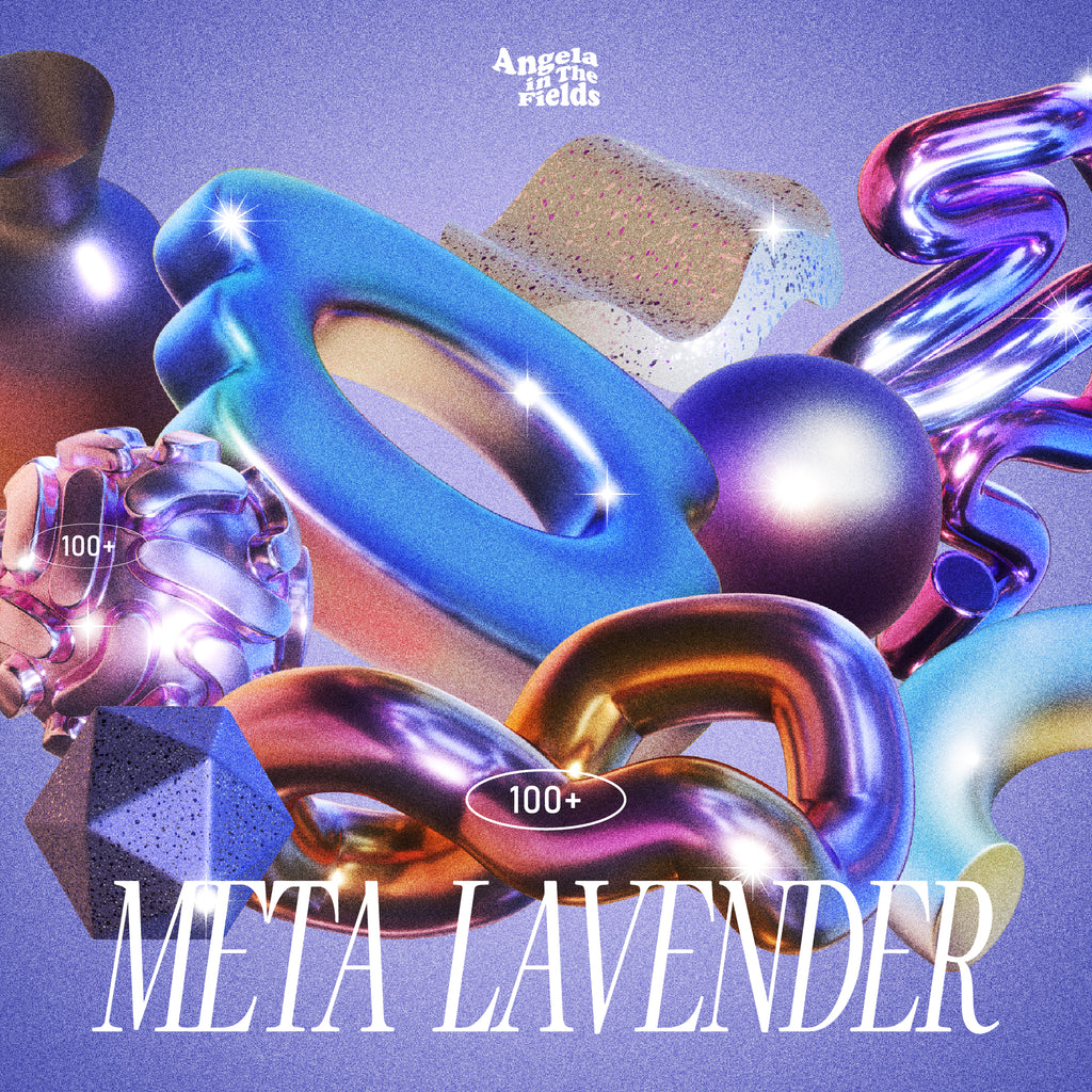 3D META LAVENDER Objects by angelainthefields