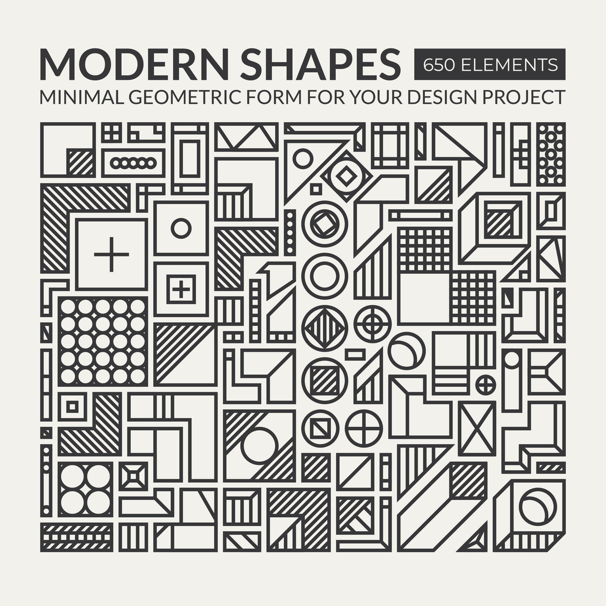 650 Minimal Geometric Shapes by Vanzyst
