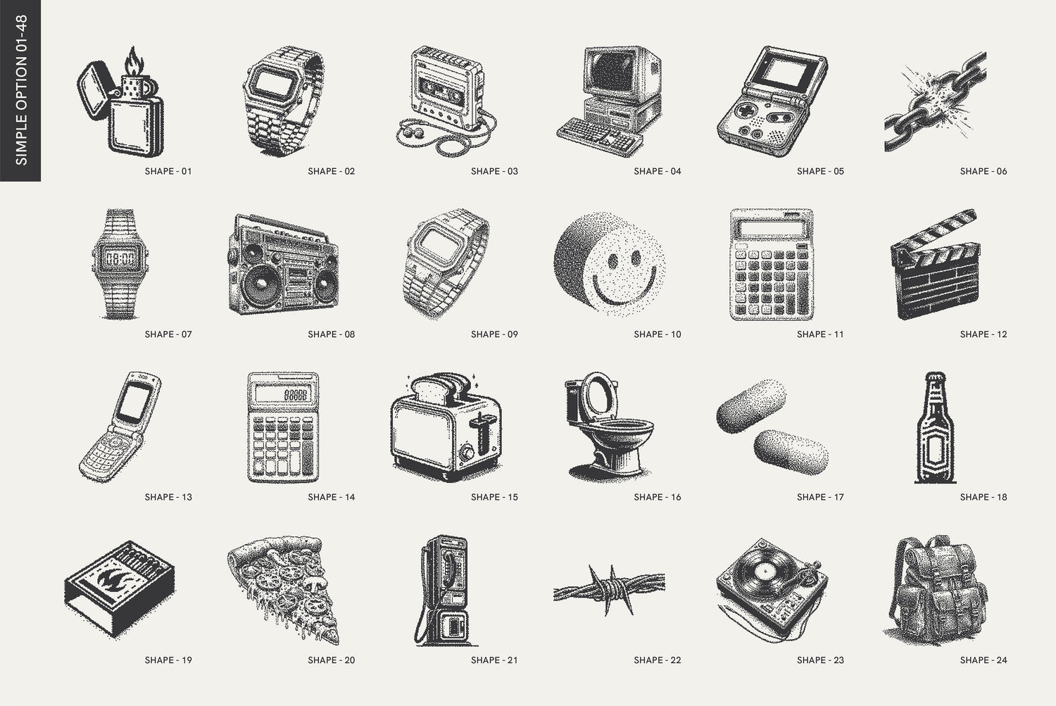 8-Bit Art. Pixelated Graphic Pack by Vanzyst