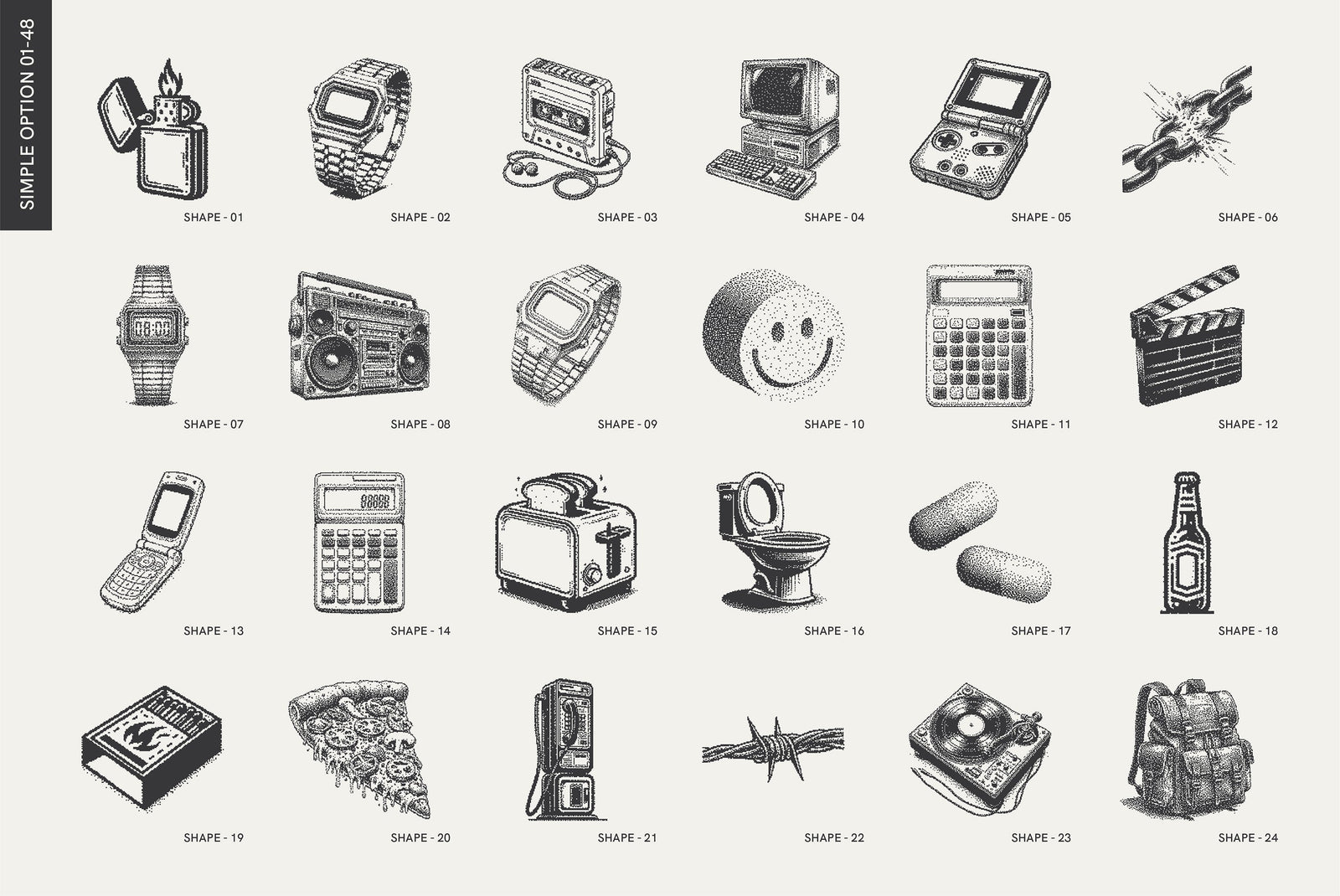8-Bit Art. Pixelated Graphic Pack by Vanzyst