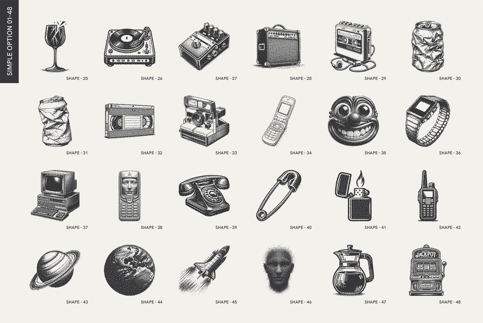 8-Bit Art. Pixelated Graphic Pack by Vanzyst