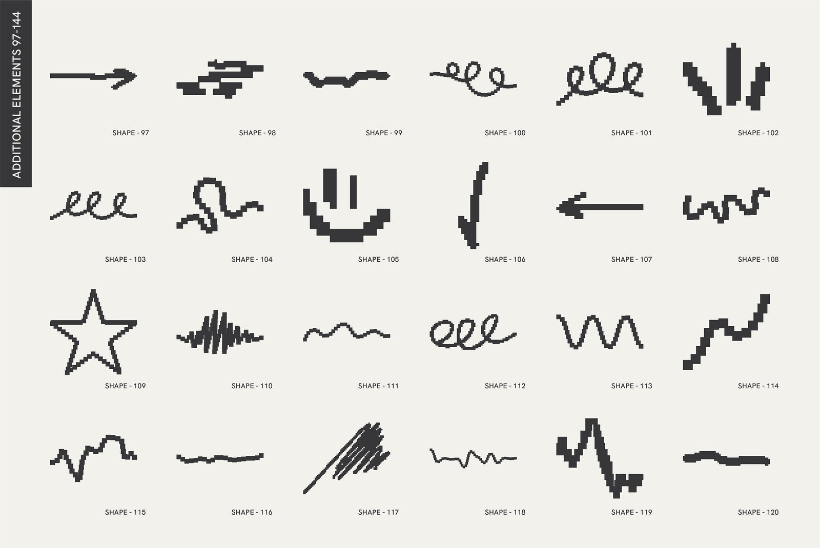 8-Bit Art. Pixelated Graphic Pack by Vanzyst
