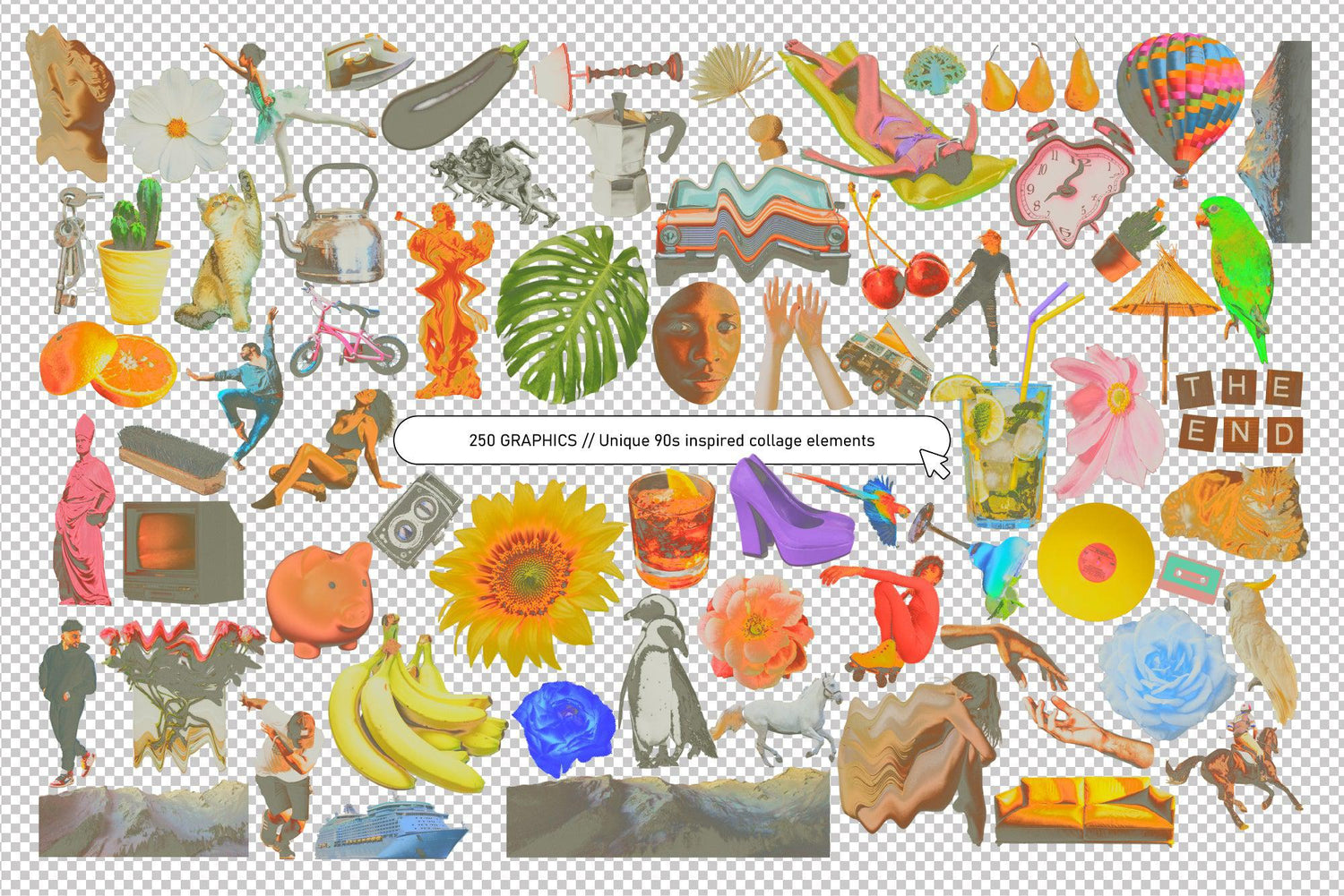 90s Collage Low Ink Kit by angelainthefields