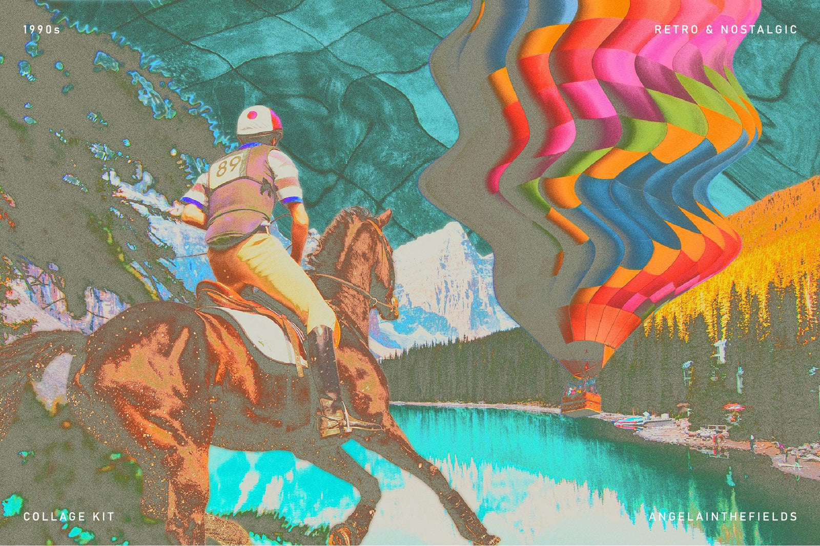 90s Collage Low Ink Kit by angelainthefields