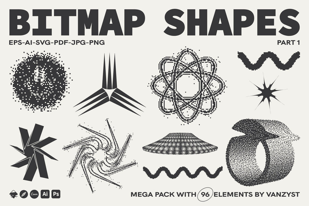 96 Bitmap Vector Shapes - Part 1 by Vanzyst