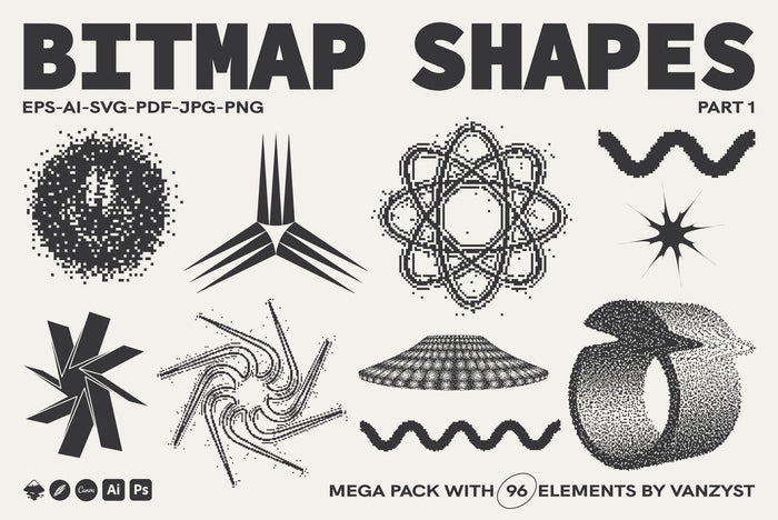 96 Bitmap Vector Shapes - Part 1 by Vanzyst