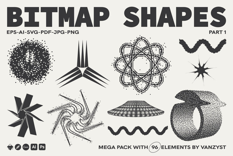 96 Bitmap Vector Shapes - Part 1 by Vanzyst