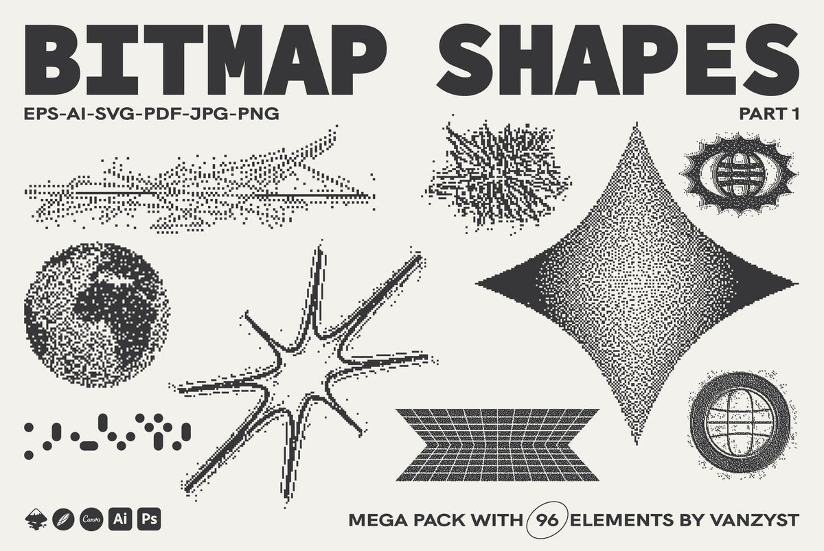 96 Bitmap Vector Shapes - Part 1 by Vanzyst