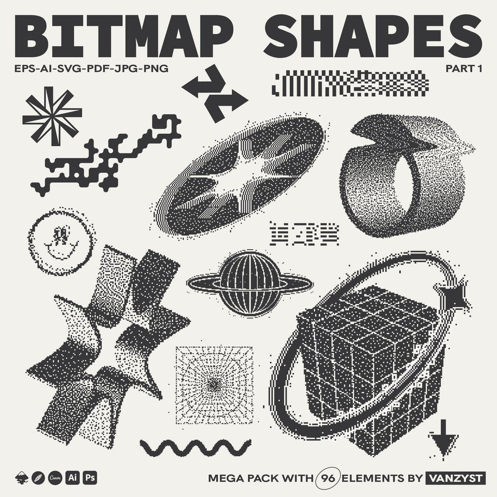 96 Bitmap Vector Shapes - Part 1 by Vanzyst