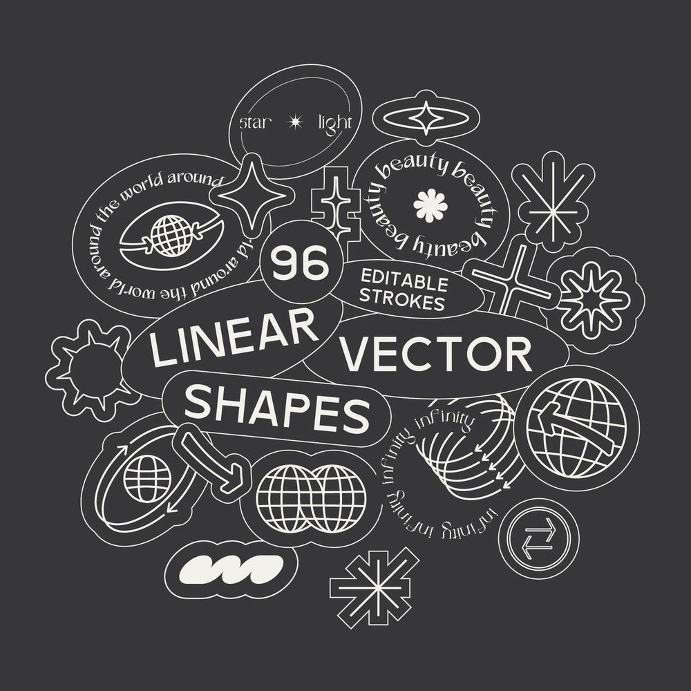 96 Linear Vector Shapes - Part 1 by Vanzyst