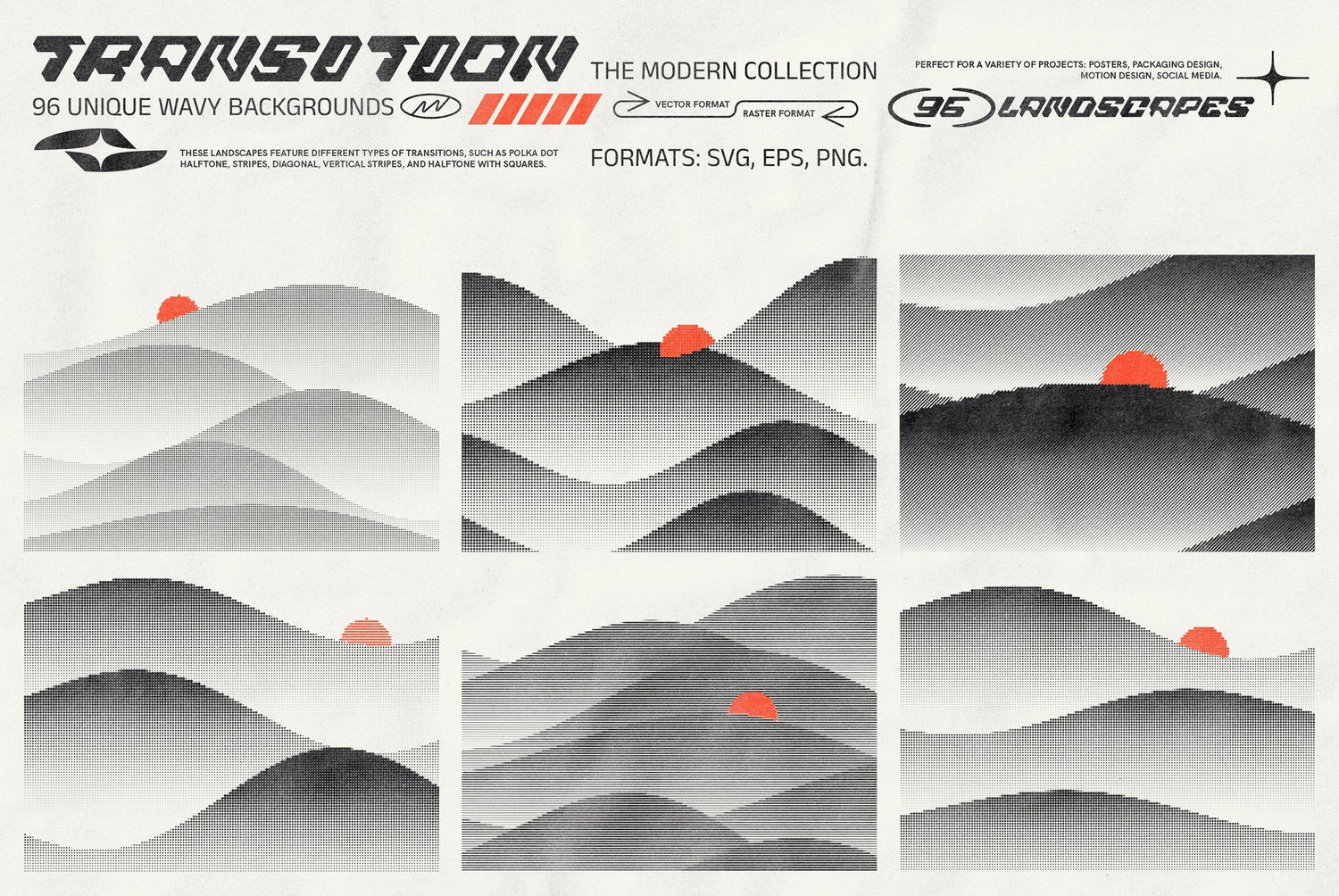 96 Wavy Transition landscapes by Softulka