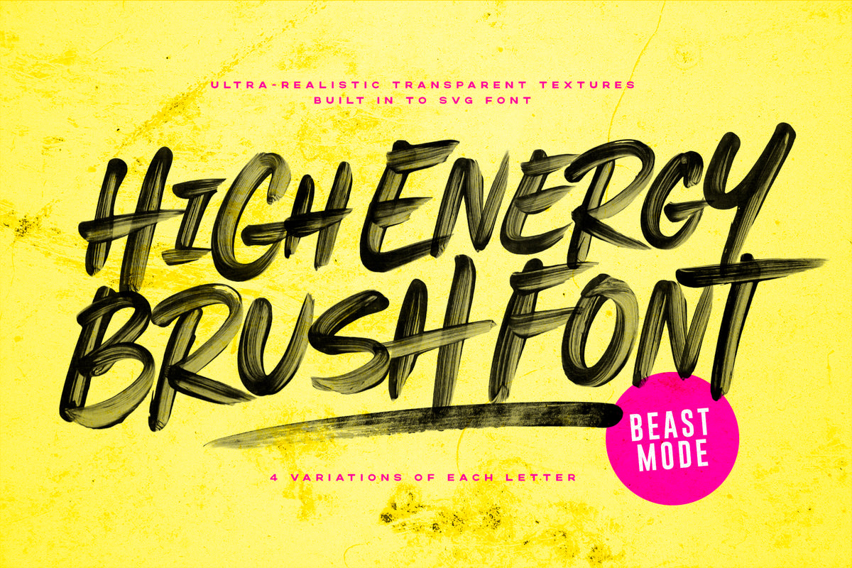 Beast Mode SVG Brush Font by Set Sail Studios