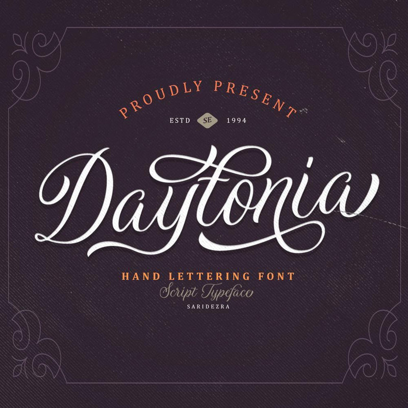 Daytonia - Hand Lettering Script by Sarid Ezra