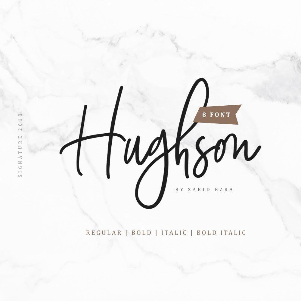 Hughson Script (8 Fonts) by Sarid Ezra