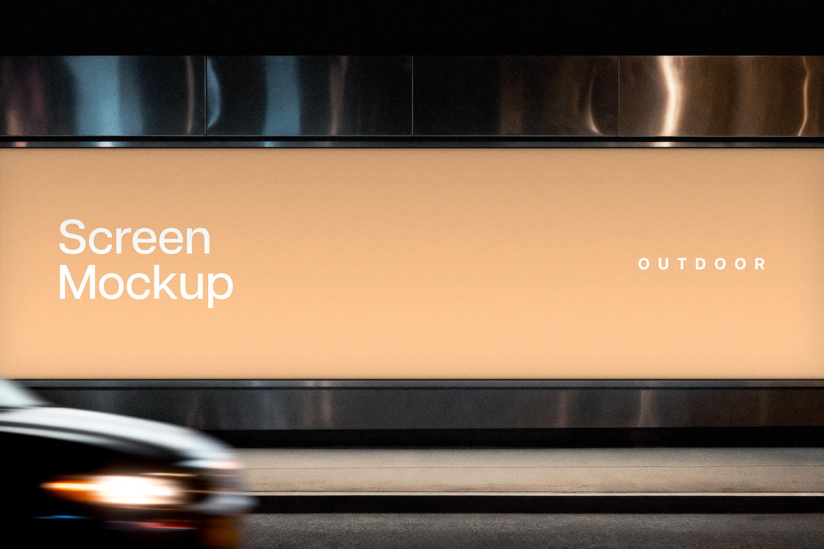Outdoor Wide Screen Mockup by Pixelbuddha
