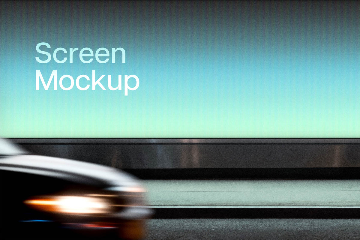 Outdoor Wide Screen Mockup by Pixelbuddha