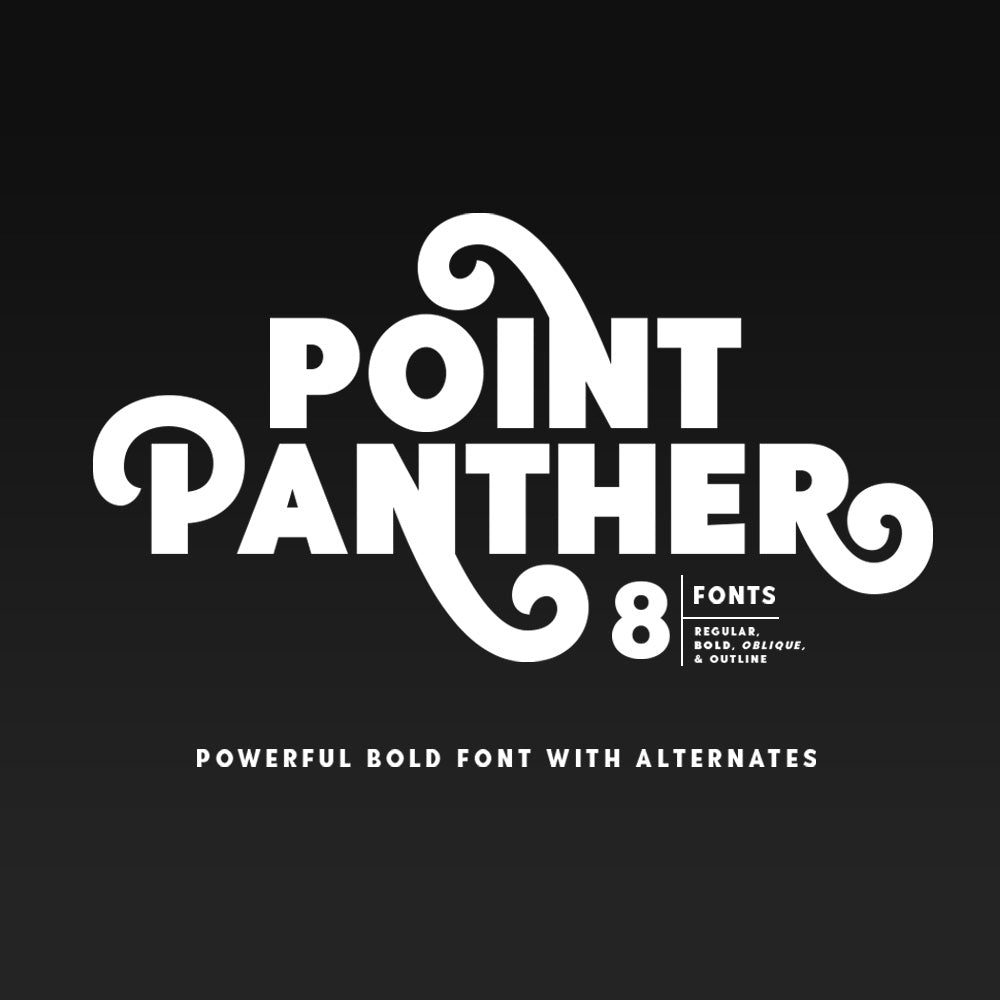 Point Panther (8 BOLD FONTS) by Sarid Ezra