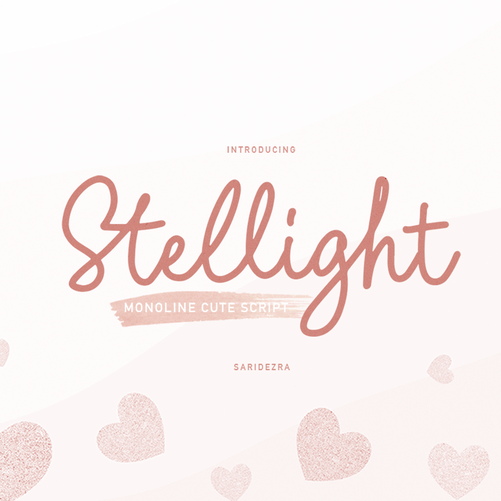 Stellight - Monoline Cute Script by Sarid Ezra