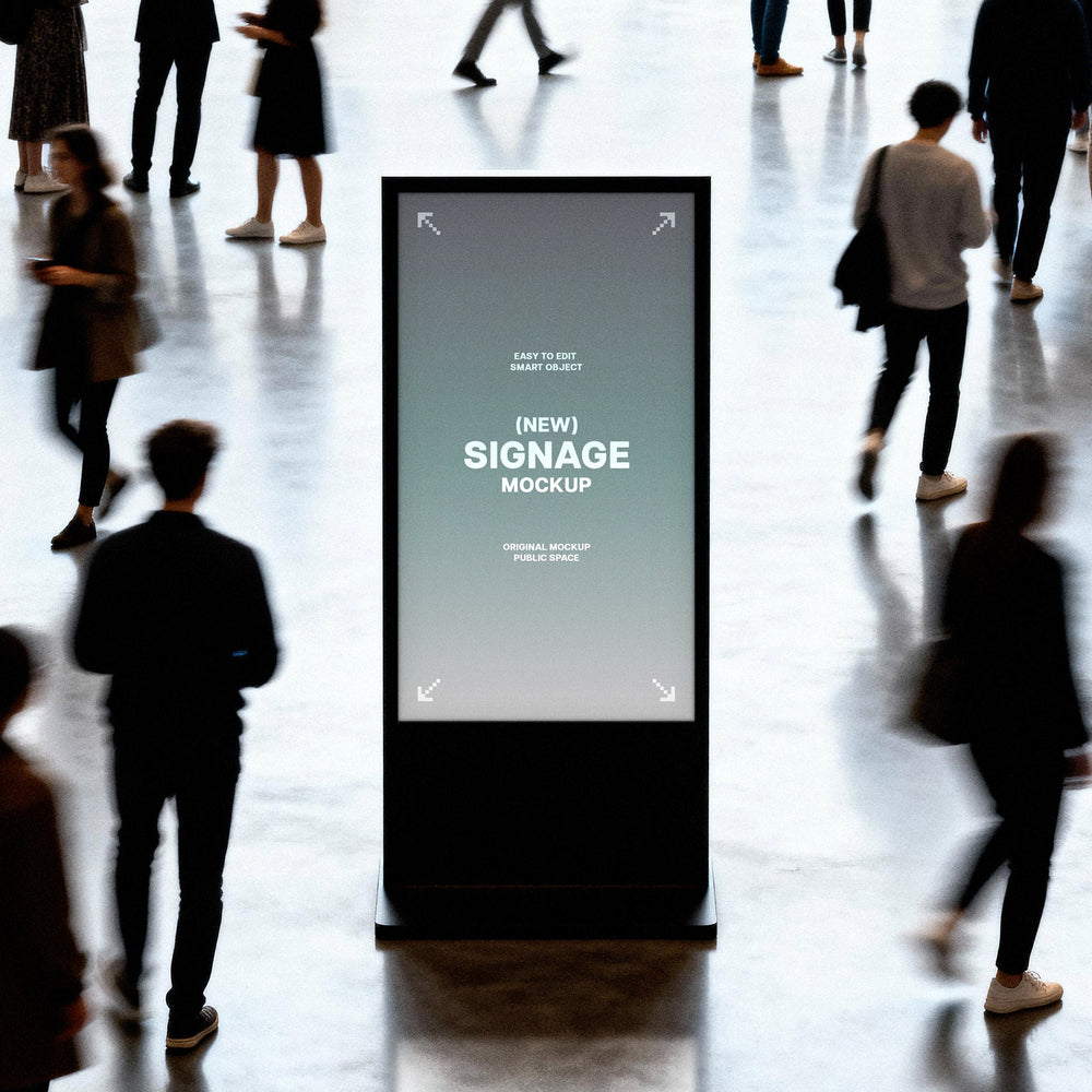 Vertical Digital Signage Mockup by Pixelbuddha