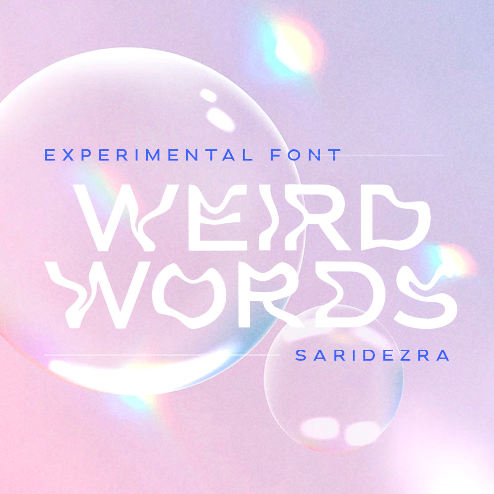 Weird Words - Experimental Font by Sarid Ezra