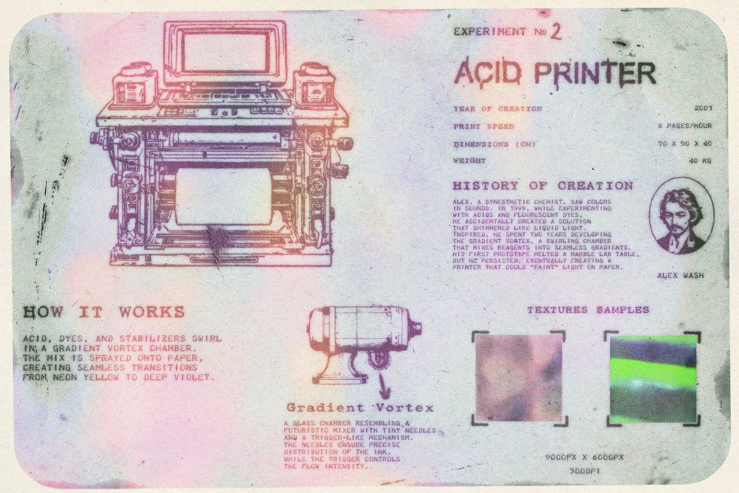 Acid Printer Texture Pack by Textexp
