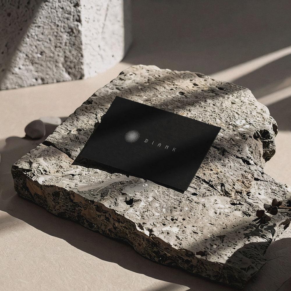 Aesthetic Natural Rock Card Mockup by Blank Studio