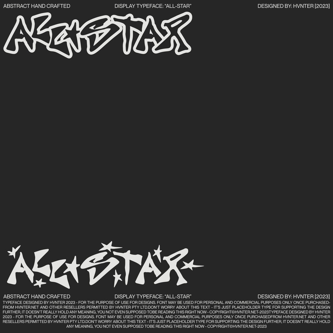 All-Star Display Typeface by HVNTER