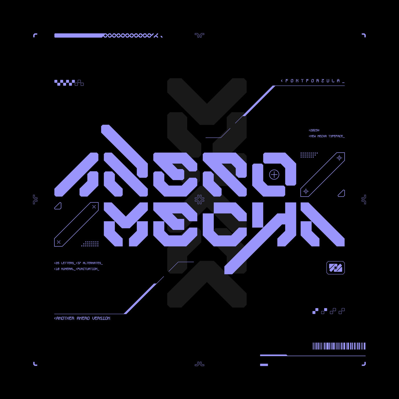 ANERO MECHA Typeface by Font For Zula™