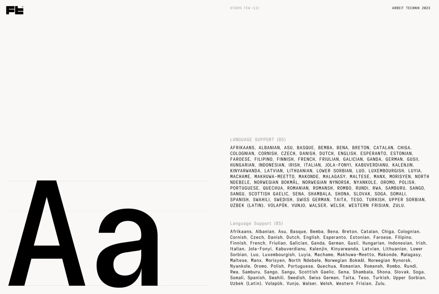 Arbeit Technik - Full Family by Studio Few