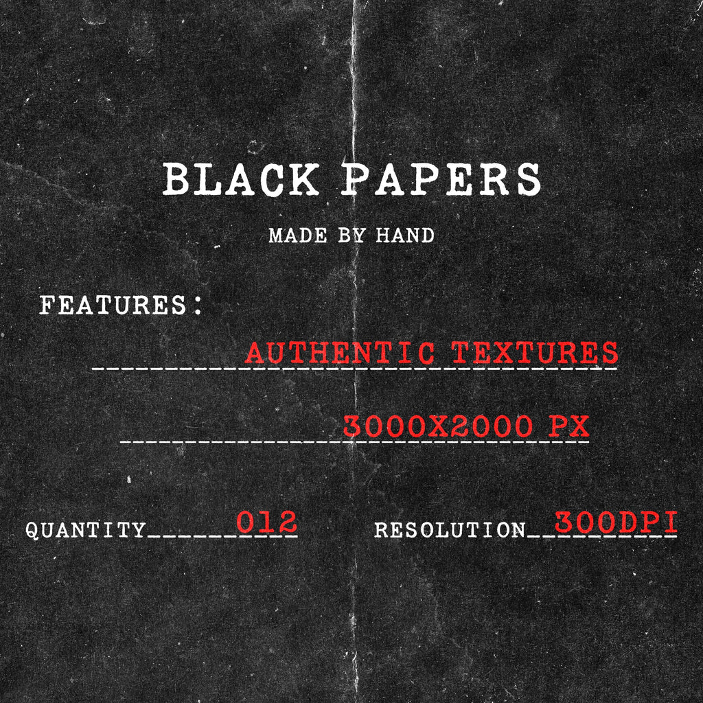Authentic Black Paper Overlays by Pixelbuddha