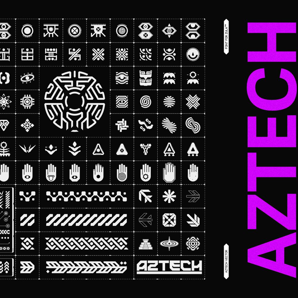 AZTECH VECTOR PACK by Font For Zula™