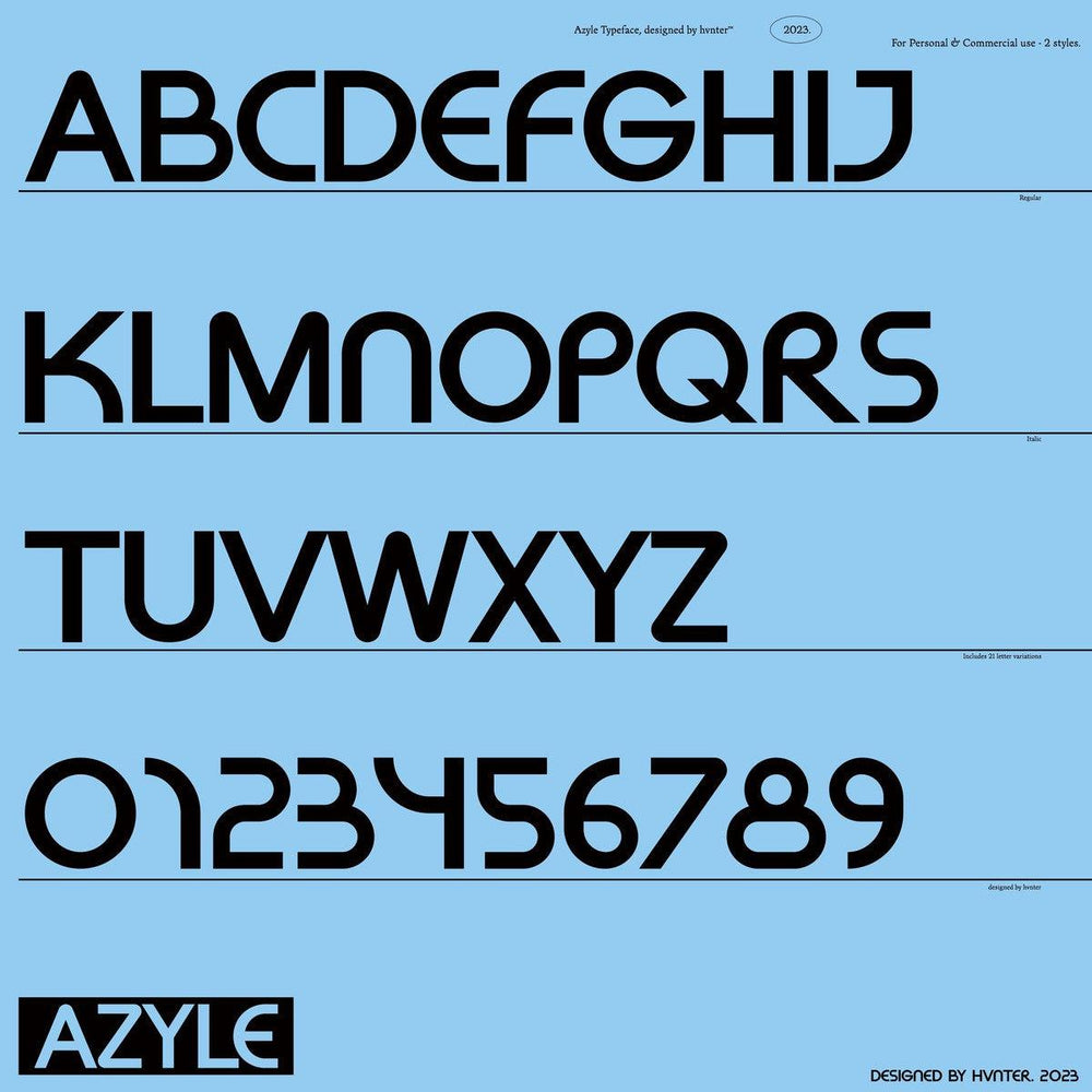 Azyle Typeface by HVNTER