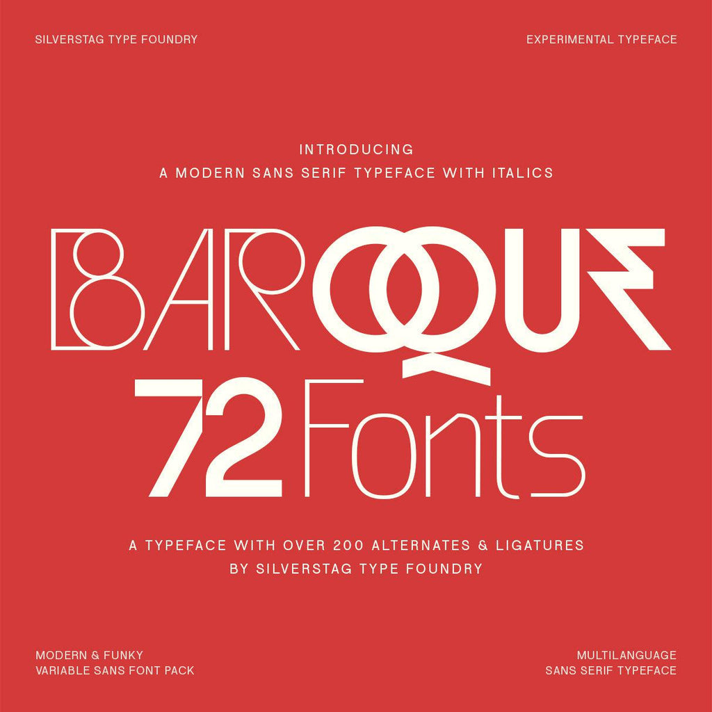 Baroque Grotesk Typeface (72 Fonts) by SilverStag Type Foundry