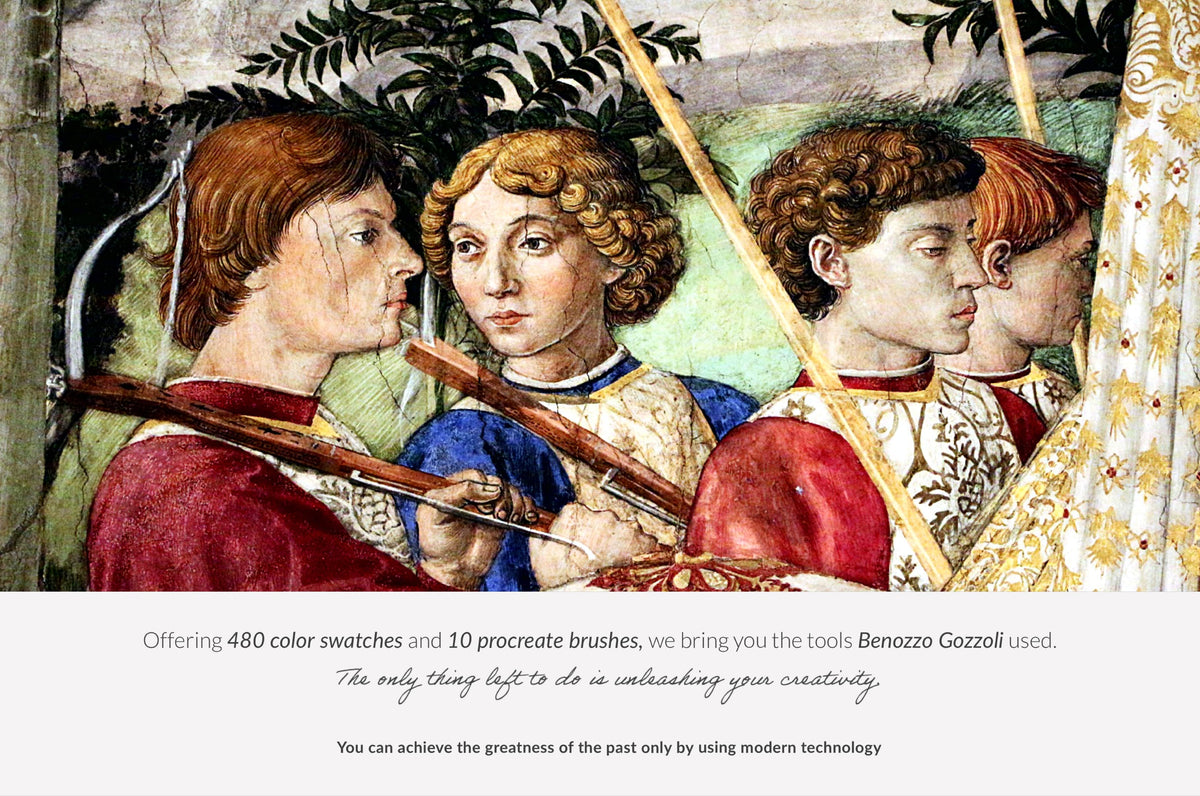 Benozzo Gozzoli Procreate Brushes & Color Palettes by Digi Life