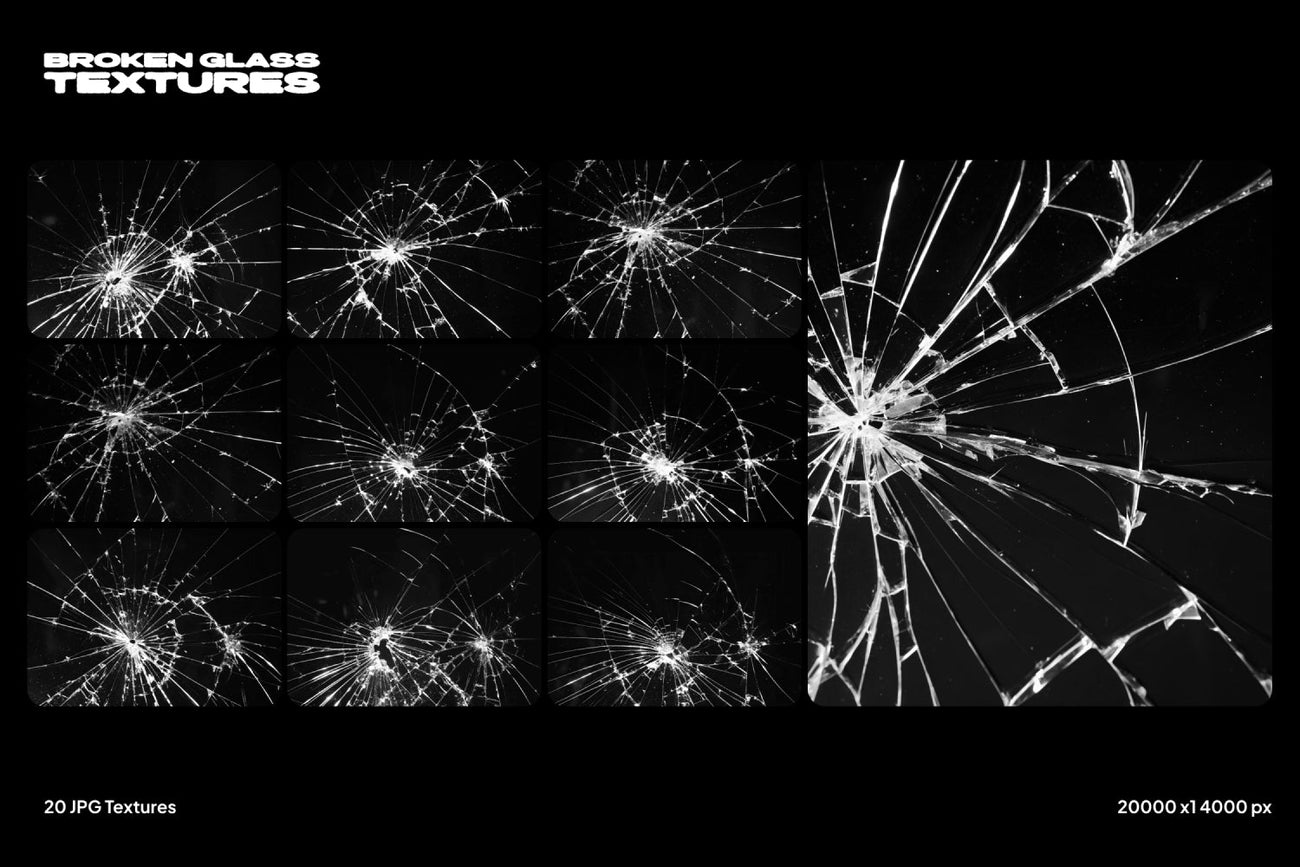 Broken Glass Textures by Aftermockup